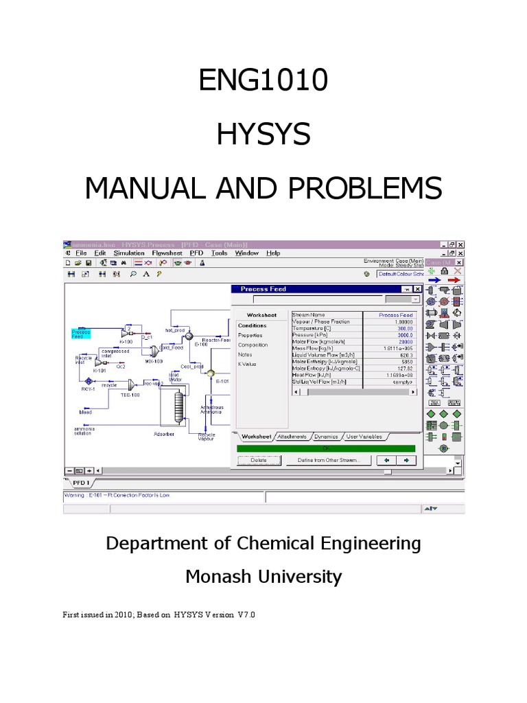 Hysys Manual | PDF | Stoichiometry | Heat