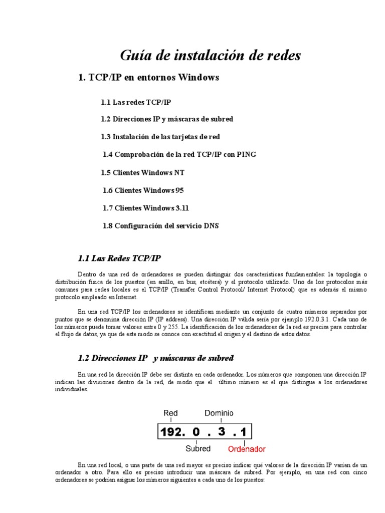 Guía de Instalación de Redes1 | PDF | Business