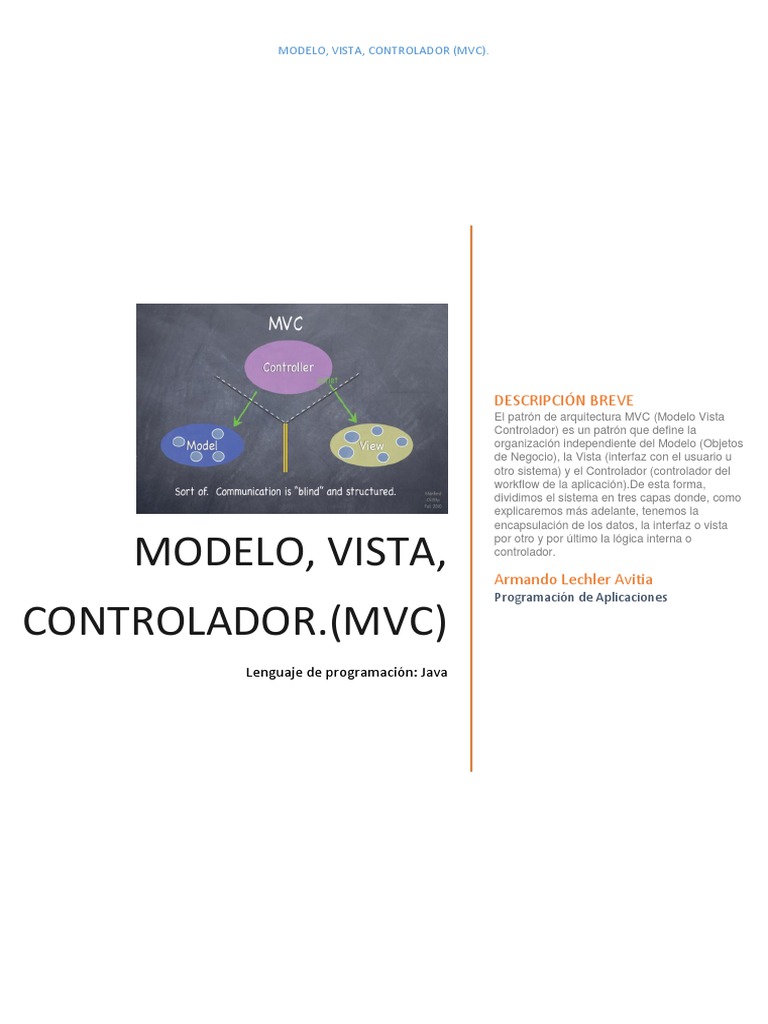 Modelo, vista, controlador | Modelo – Vista – Controlador ...