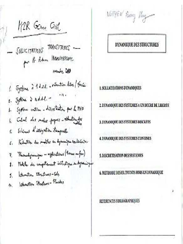 Dynamique Des Structures PDF | PDF