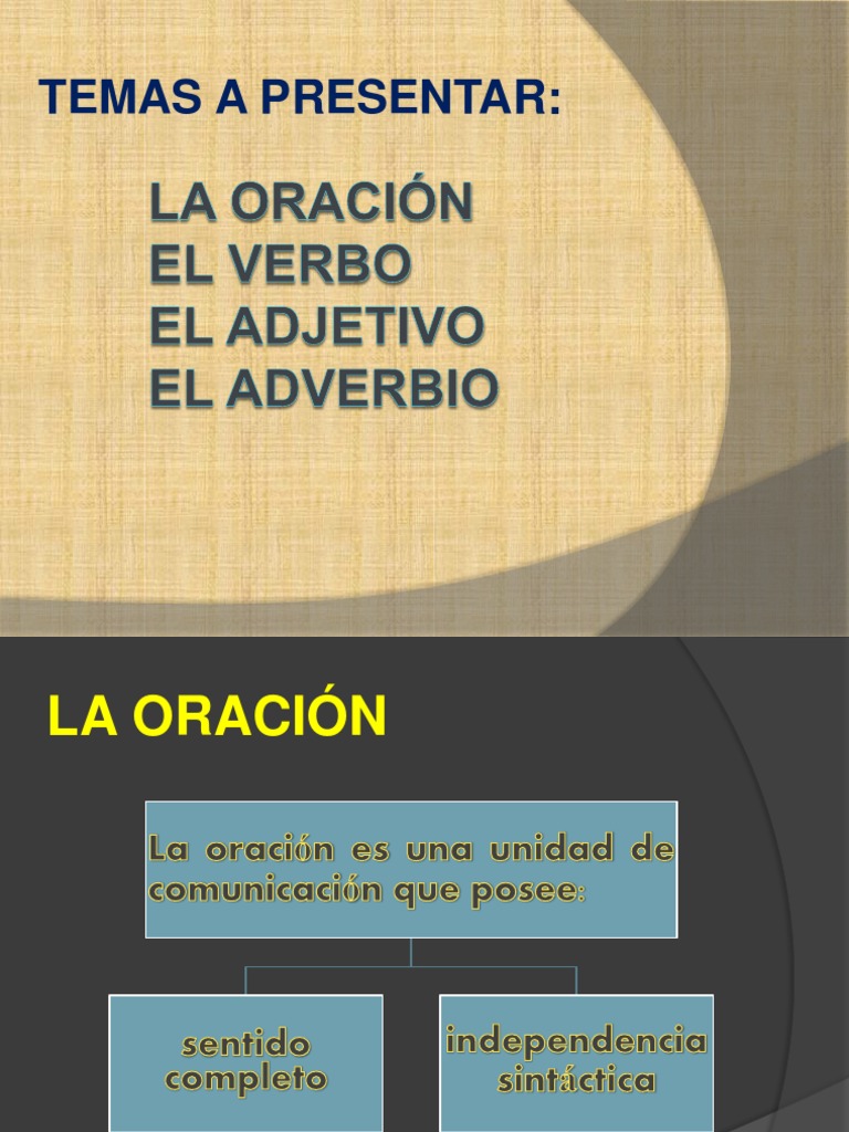 Guía de Tipos de Oraciones y Adjetivos | PDF | Adjetivo | Adverbio