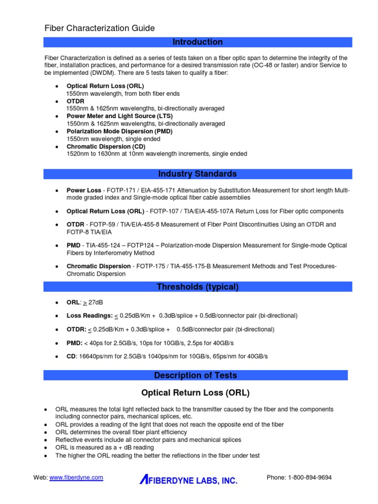 Fiber Cable - Guide | PDF | Optical Fiber | Dispersion (Optics)