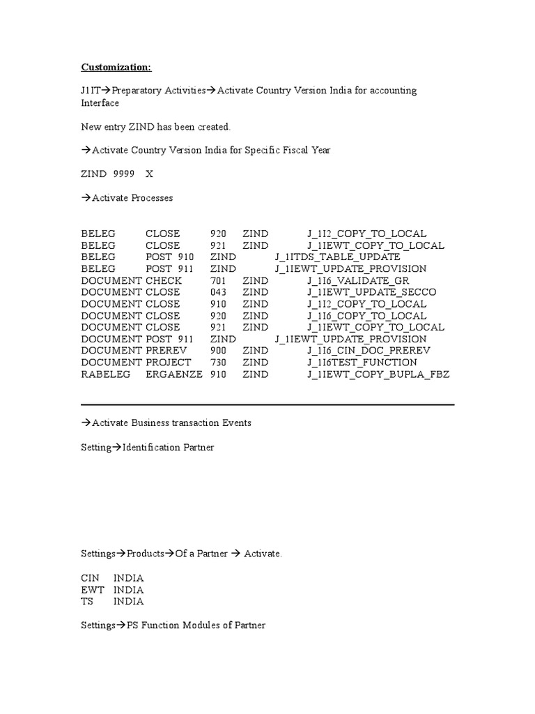 CIN Configuration | PDF