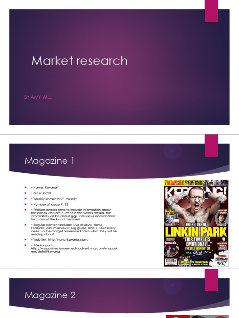 Music Magazine Market Research Overview | PDF | Lifestyle