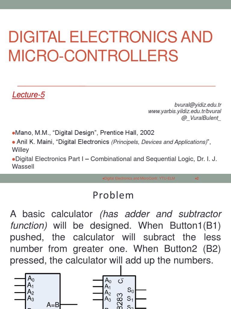 Digital Electronics & Microcontrollers Guide | PDF | Digital ...