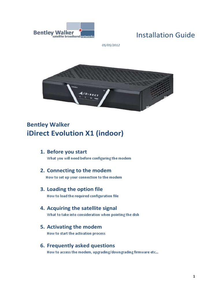 IDirect Evolution X1 Installation Guide | PDF | Internet Protocols ...