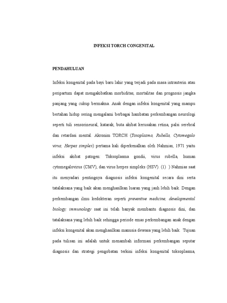 Infeksi Torch Kongenital | PDF | Kesehatan Holistik | Sains & Matematika