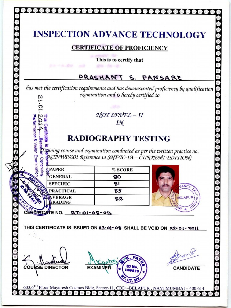 PSP NDT Certificates PDF | PDF