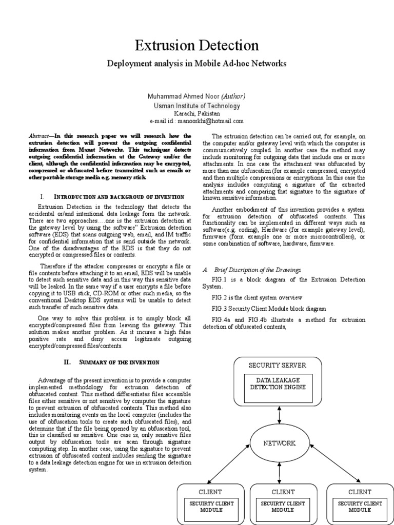 Extrusion Detection | PDF | Malware | Computer Virus