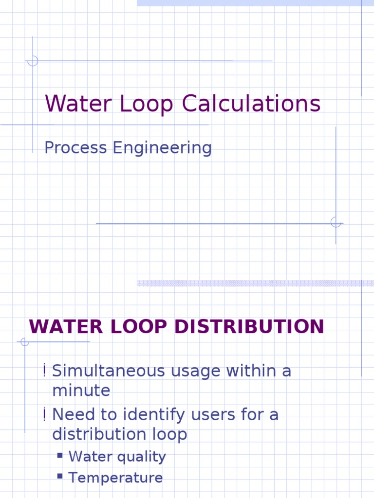 Water Loop Calc S | PDF | Turbulence | Reynolds Number