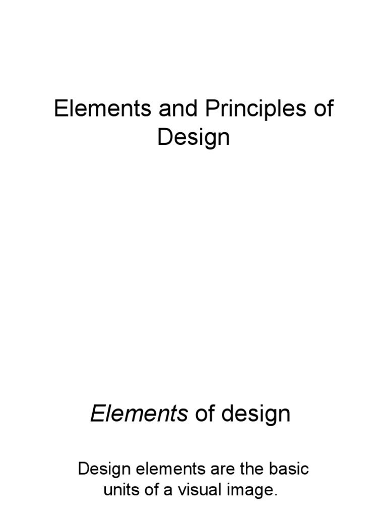 Elements and Principles of Design | PDF | Color | Vision