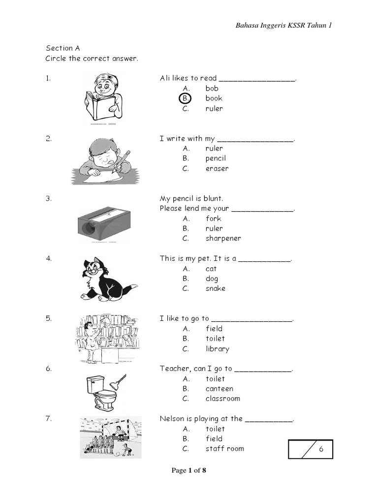 English Year 1 Nov | PDF