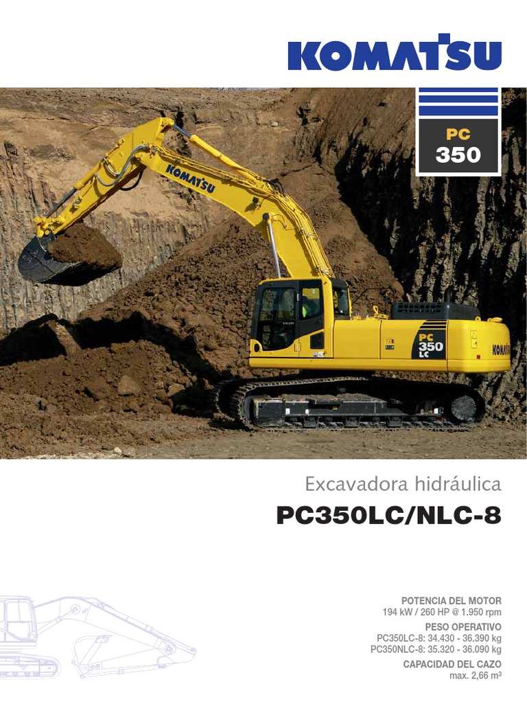 Excavadora Komatsu PC 350 LC PDF | PDF | Correo electrónico ...