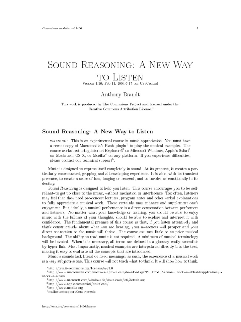 Sound Reasoning | PDF | Craps | Classical Music