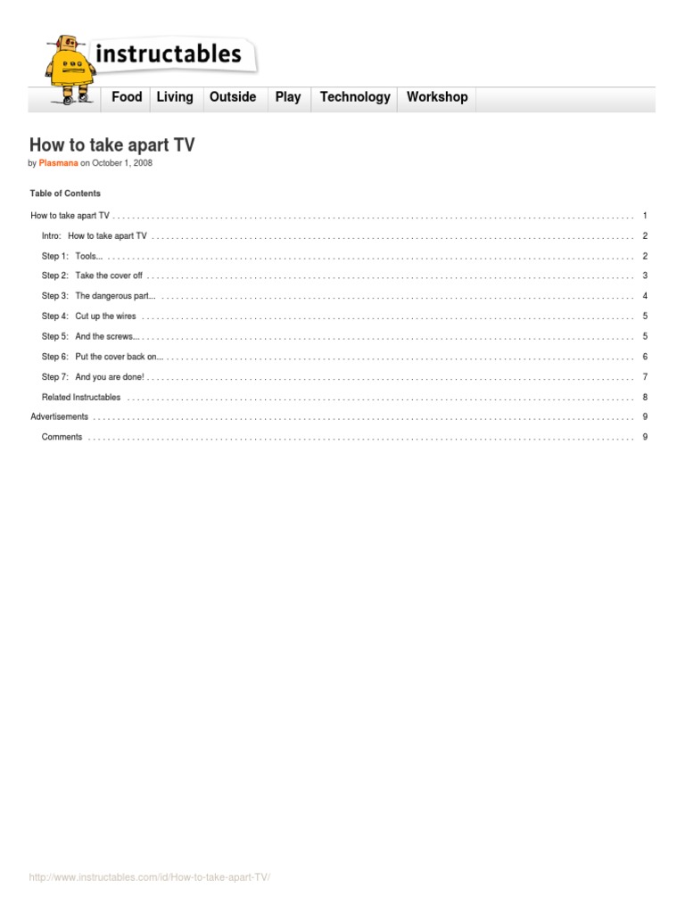 A Step-By-Step Guide to Safely Dismantling a Television and Reusing Its ...