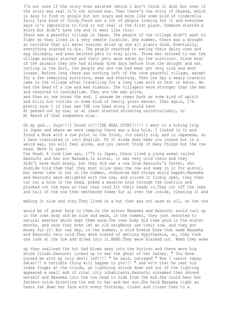 (Gozu) Cow Head | PDF