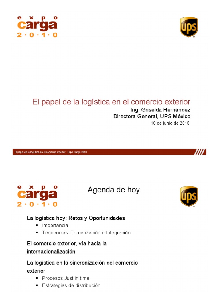 El Papel de La Logística en El Comercio Exterior PDF | PDF | Logística ...