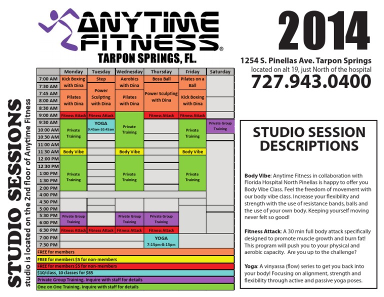 Body Vibe and Fitness Classes Schedule | PDF