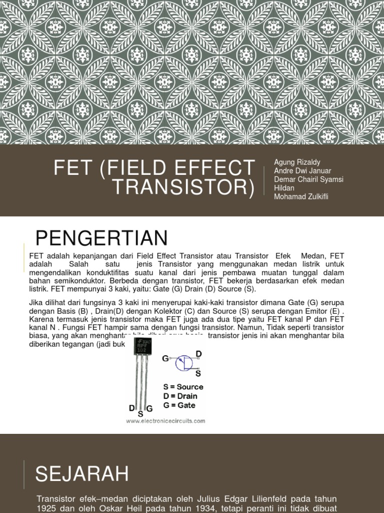 Fet (Field Effect Transistor) | PDF | Seni | Teknologi & Rekayasa