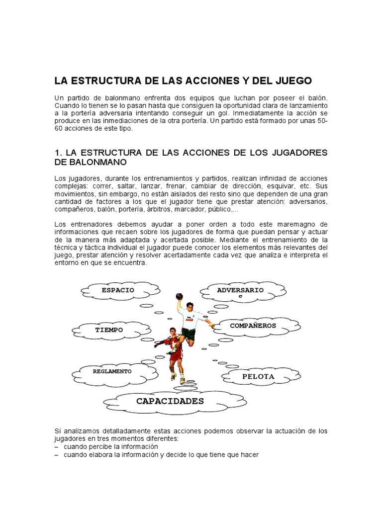Estructura de Las Acciones de Juego PDF | PDF | Defensor (Asociación de Fútbol) | Delantero ...