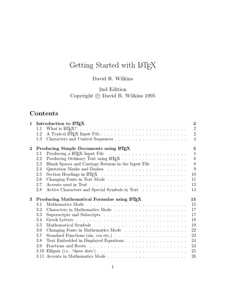 Getting Started With Latex | PDF | Continuous Function | Te X