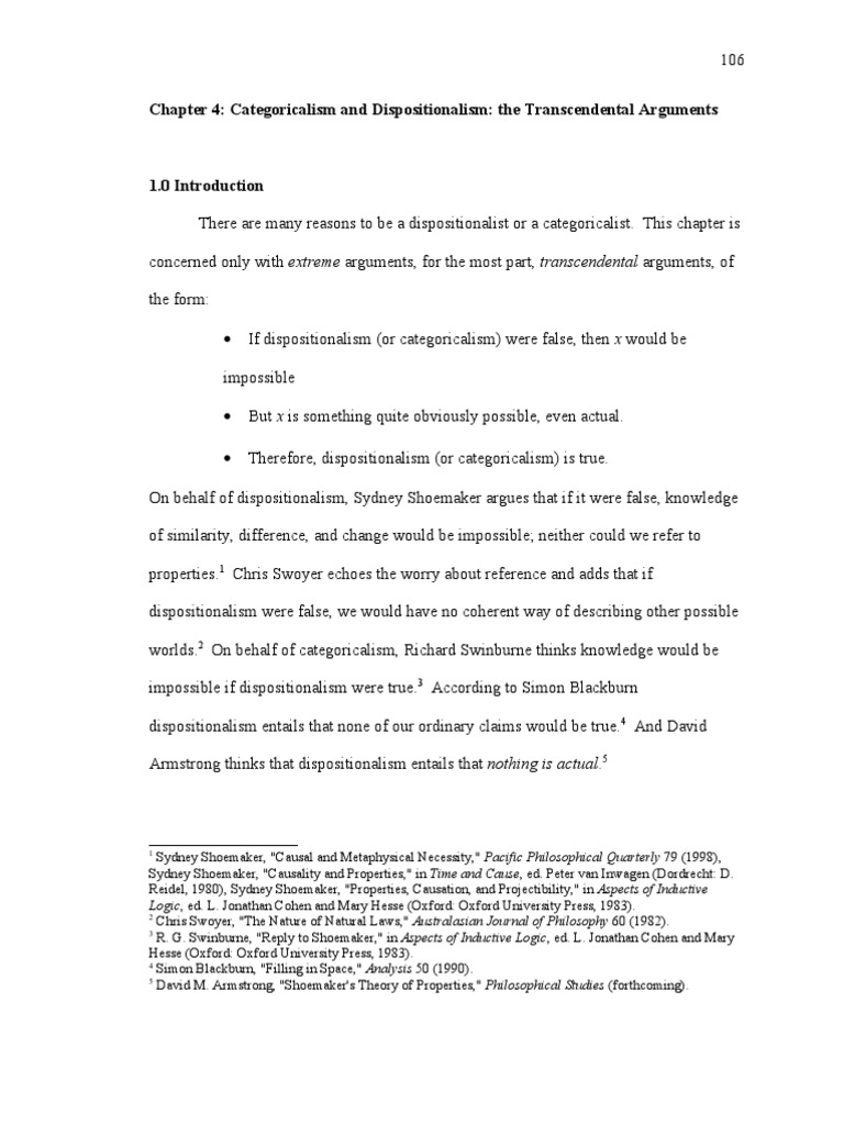 Troy Cross Chap 4 | PDF | Causality | Epistemology
