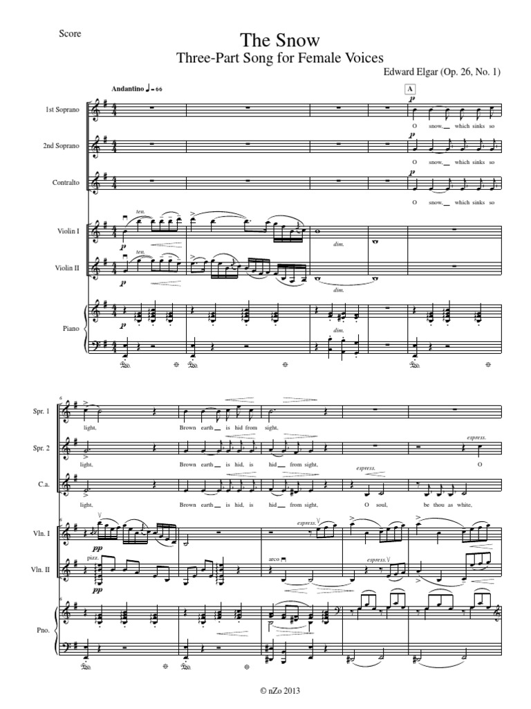 The Snow - Score | PDF