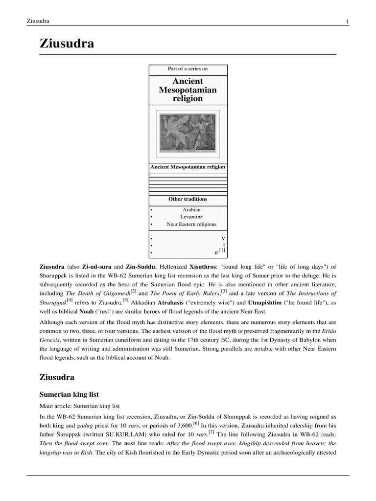 Ziusudra PDF | PDF | Flood | Flood Myth