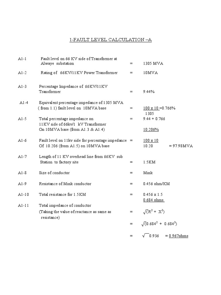 1390497076fault Level Calculation | PDF