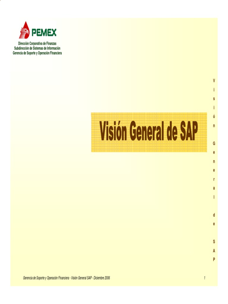 Vision General SAP PDF | PDF | Sap Se | Planificación de recursos ...