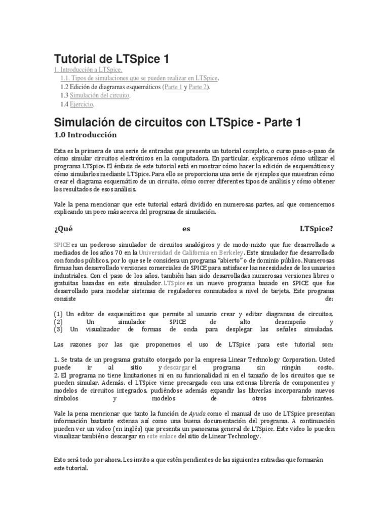 Tutorial de LTSpice 1 | PDF | especia | Point and Click