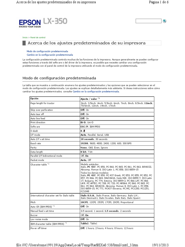 LX 350 PDF | PDF | Impresora (Computación) | Equipo de oficina