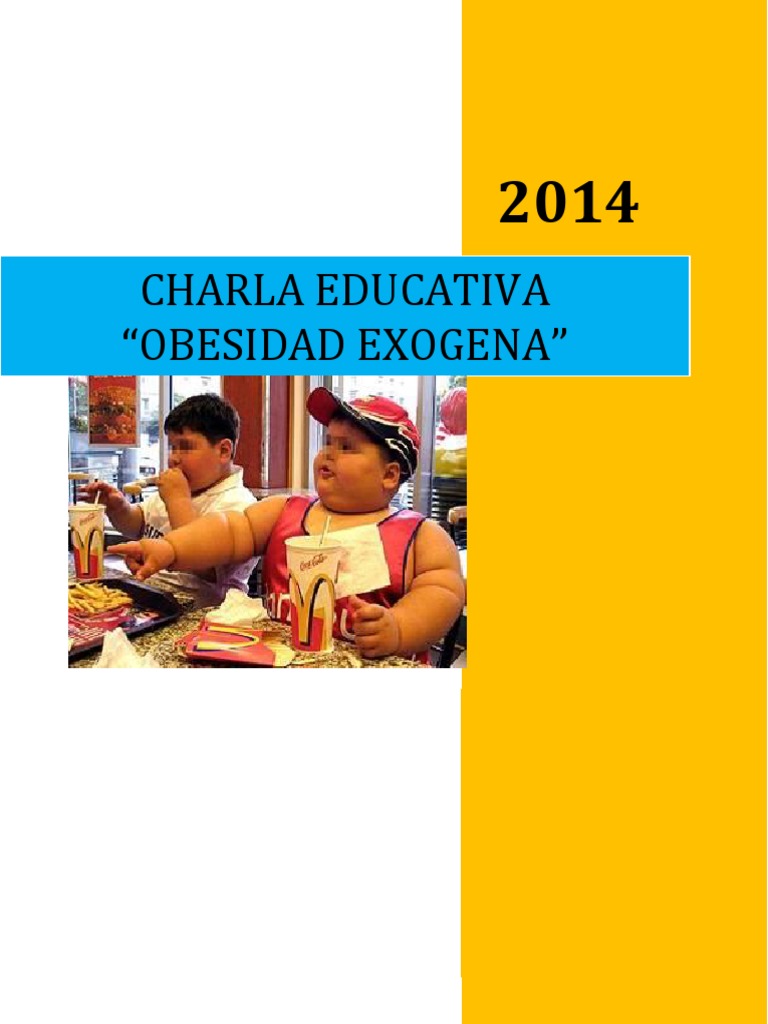 Charla Educativa de Obesidad Exogena | PDF | Obesidad | Alimentos