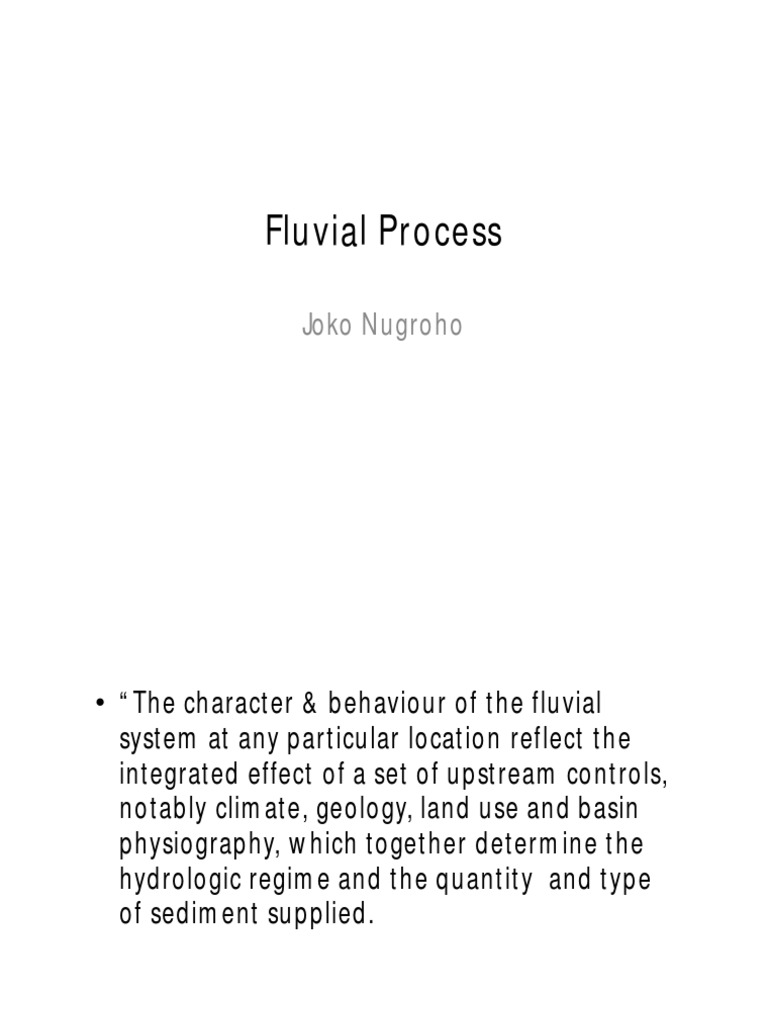 Understanding Fluvial Processes and Erosion | PDF