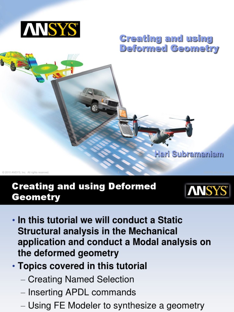 Creating and Using Deformed Geometry | PDF | Finite Element Method | Applied And ...