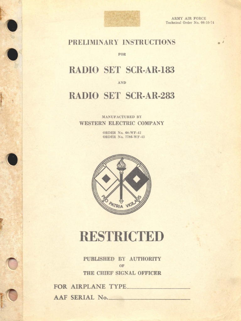 SCR AR 183 283 Manual | PDF