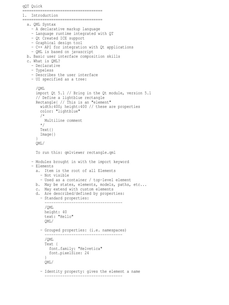 QML Tutorial | PDF | Programming Paradigms | Software Development