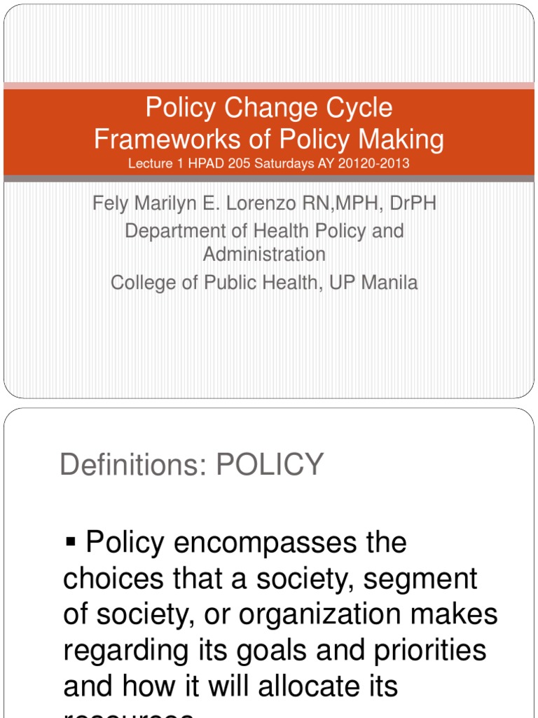 Policy Change Cycle | PDF | Policy Analysis | Policy