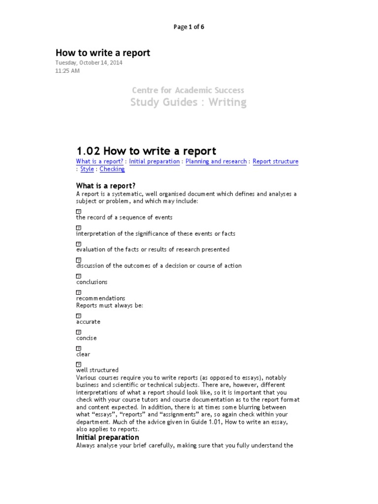 How To Write A Report | PDF | Scientific Method | Experiment