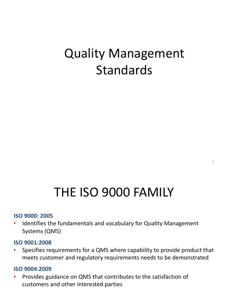 Total Quality Management Standards | PDF | Quality Management ...