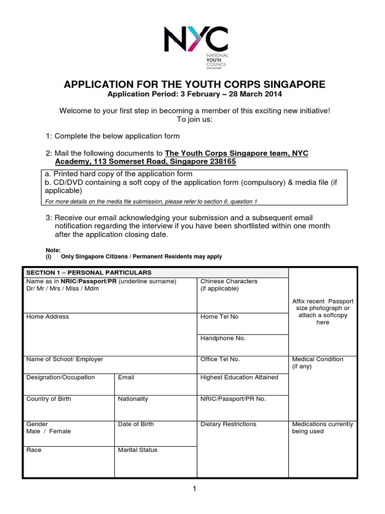 Ycs Application Form | PDF | Volunteering | Criminal Record