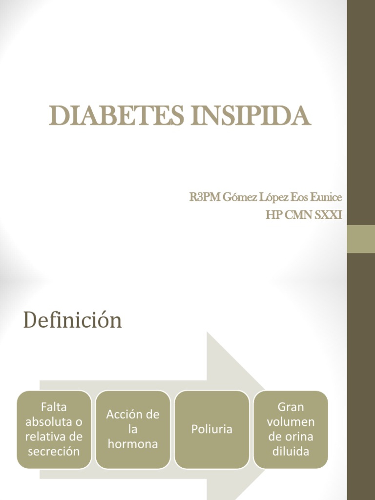 Diabetes insipida.ppt | Sodio | Endocrinología