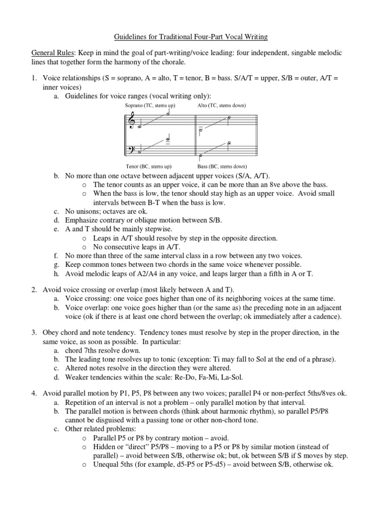 Part Writing PDF | PDF | Chord (Music) | Melody