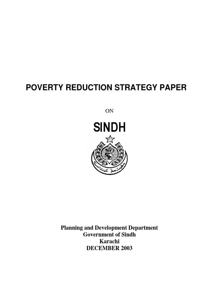 Poverty Reduction Strategy Paper On Sindh | Download Free PDF | Poverty ...