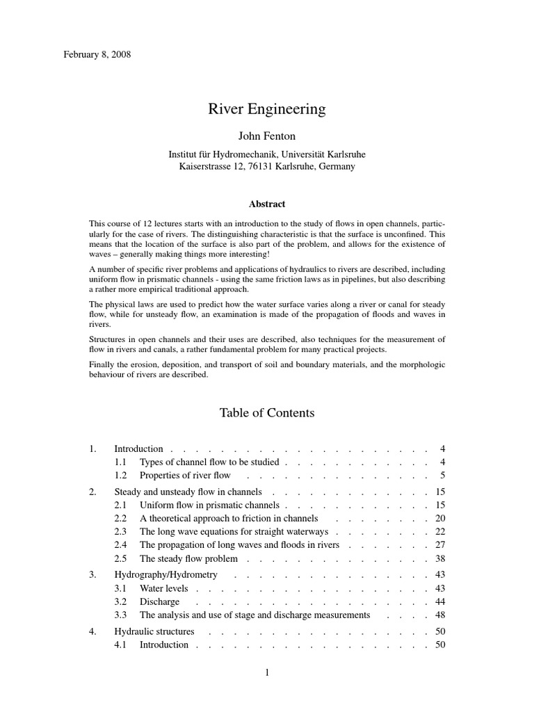 River Engineering | PDF | Fluid Dynamics | Chemical Engineering