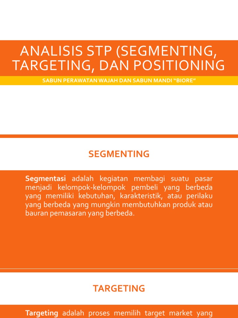 Analisis STP (Segmenting, Targeting, Dan | PDF | Bisnis | Pengelolaan ...