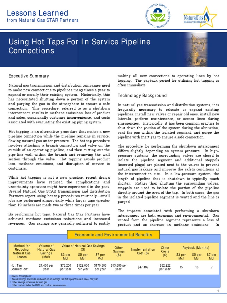 Hot Tapping | PDF | Pipe (Fluid Conveyance) | Natural Gas