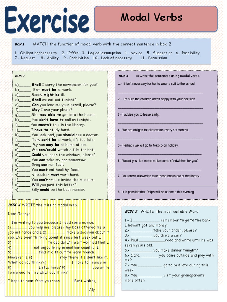 2 - Work Â " Modal Verbs | PDF | Language Arts & Discipline