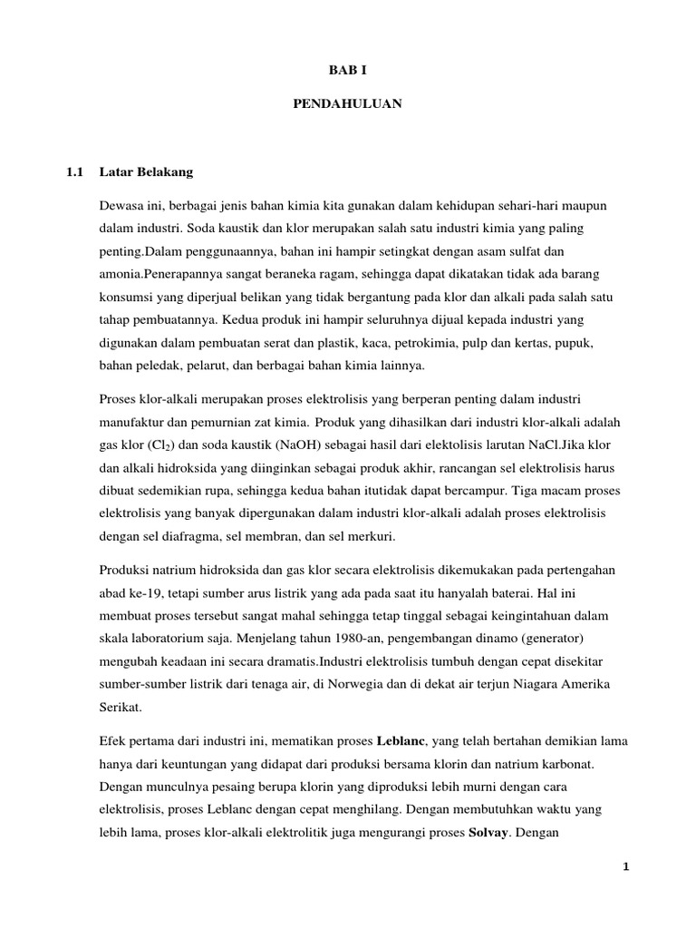 Industri Klor Alkali | PDF