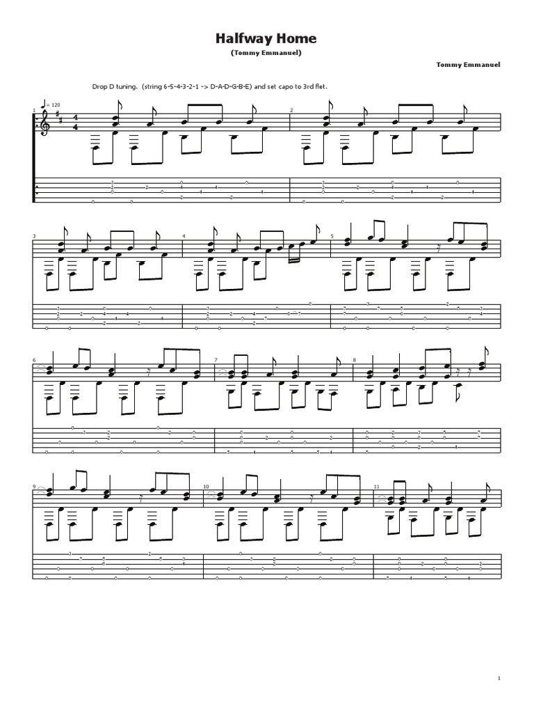 Halfway Home | PDF | String Instruments | Guitar Family Instruments